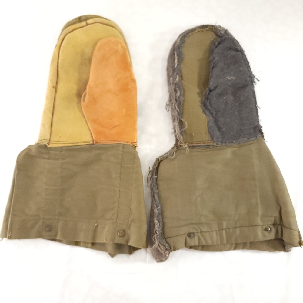 Genuine Wwii Gi Issue Type I Mitten Shells Leather Pa… - Gem